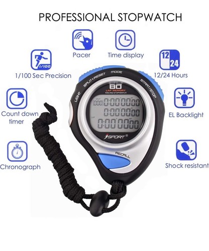 New Digital Handheld Sports Stopwatch Stop watch Timer Alarm Counter US ...
