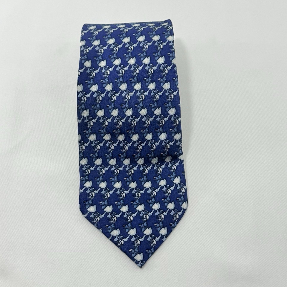 Walt Disney World Donald Duck Silk Tie Grumpy Handmade Pattern All Over ...