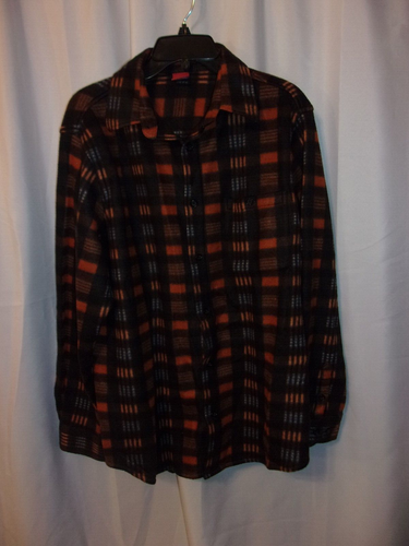 Men's JUNCTION WEST Multicolor Plaid Fleece Long Sleeve Button Up Shirt ...