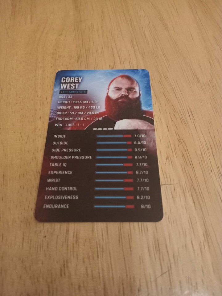 Corey West East vs West 14 Signed Card Armwrestling | eBay