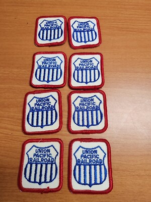 (8) Vtg Union Pacific Railroad Train Embroidered Patch Badge ...