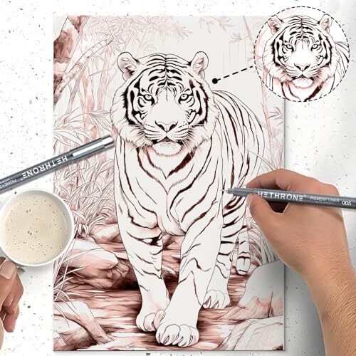 Pens set, Waterproof Ink Drawing Pens for Artists Sketching, Writing, 8 ...