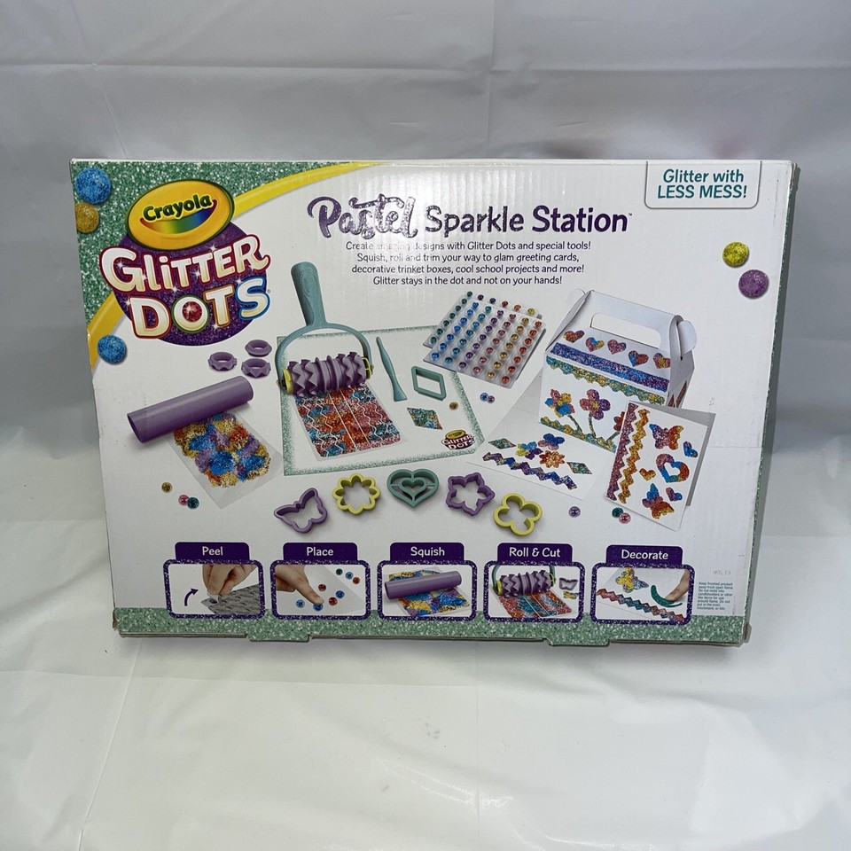 Crayola Glitter Dots Pastel Sparkle Station 84 Dots Glitter With Less ...