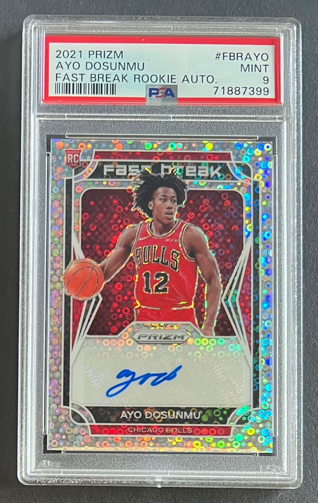 2021-22 PANINI PRIZM FAST BREAK AYO DOSUNMU ROOKIE FAST BREAK DISCO ...