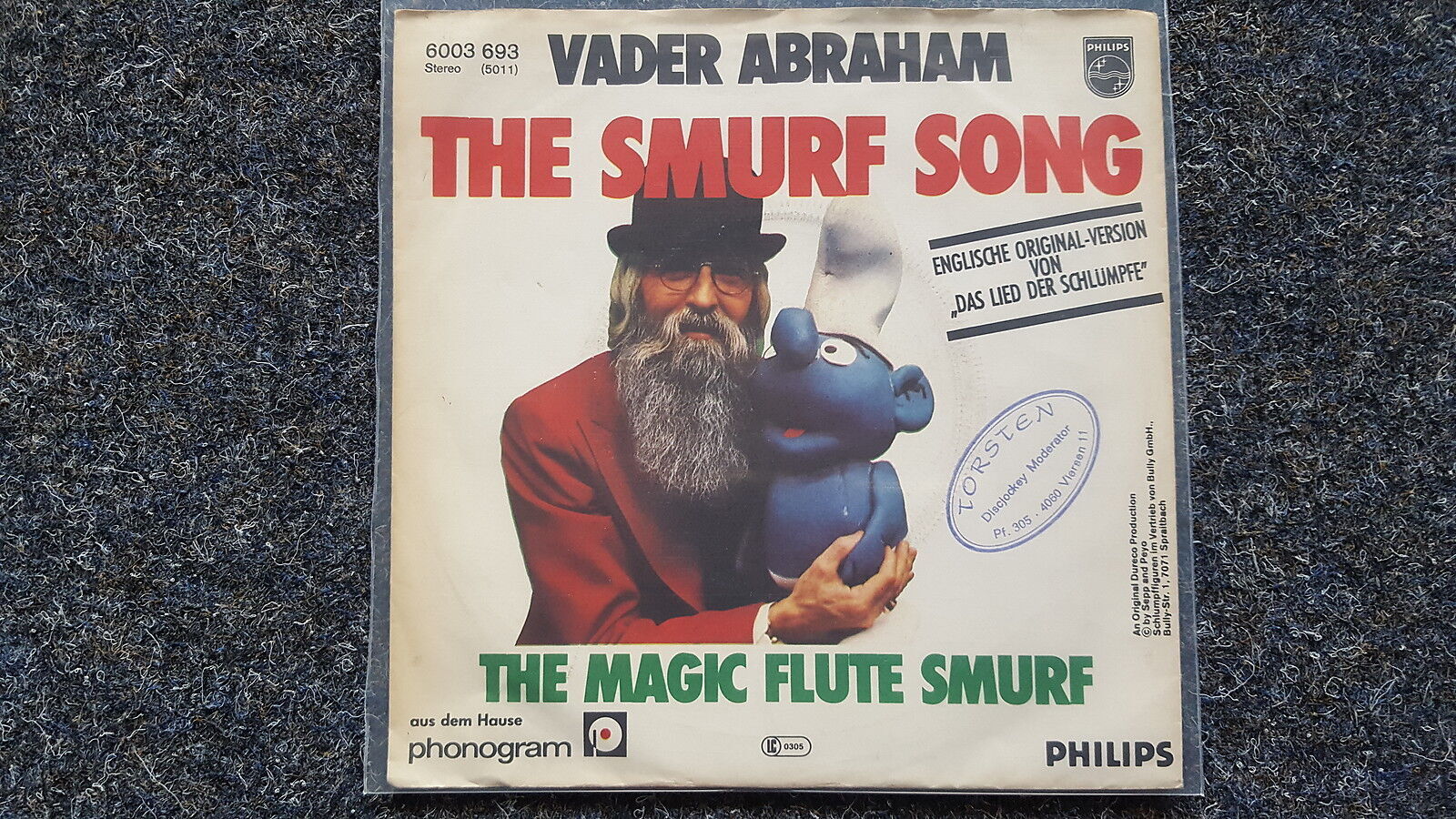 Vader Abraham - Smurf song 7'' Single SUNG IN ENGLISH (Das Lied der ...
