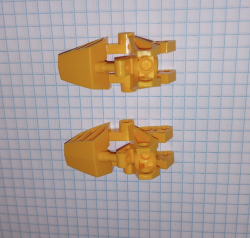 2 Lego 62386 Bionicle Bright Light Orange Flat Top Socket Foot Feet ...