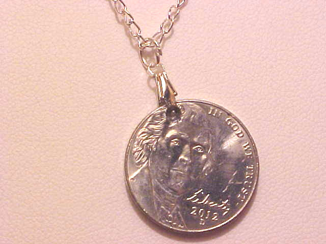 W-127 ORIGINAL REAL NICKLE COIN MONEY PENDANT NECKLACE. SHIPPED FROM ...