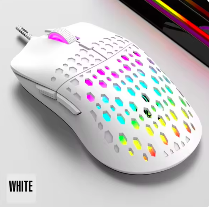 RAIKU G701 Wired 6 Keys Mouse Elite Wired Optical Gaming Mouse Colorful ...
