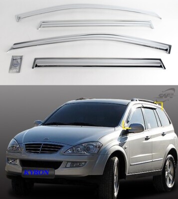 Chrome Window Deflectors Window Visors Rain Guard Made in Korea ...