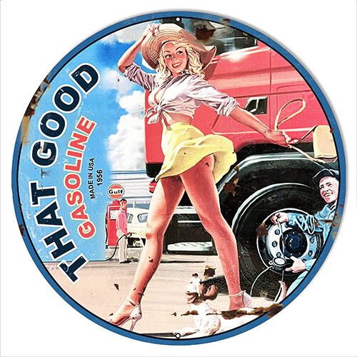 Gulf That Good Gasoline Vintage Metal Sign 14 & 18 | eBay