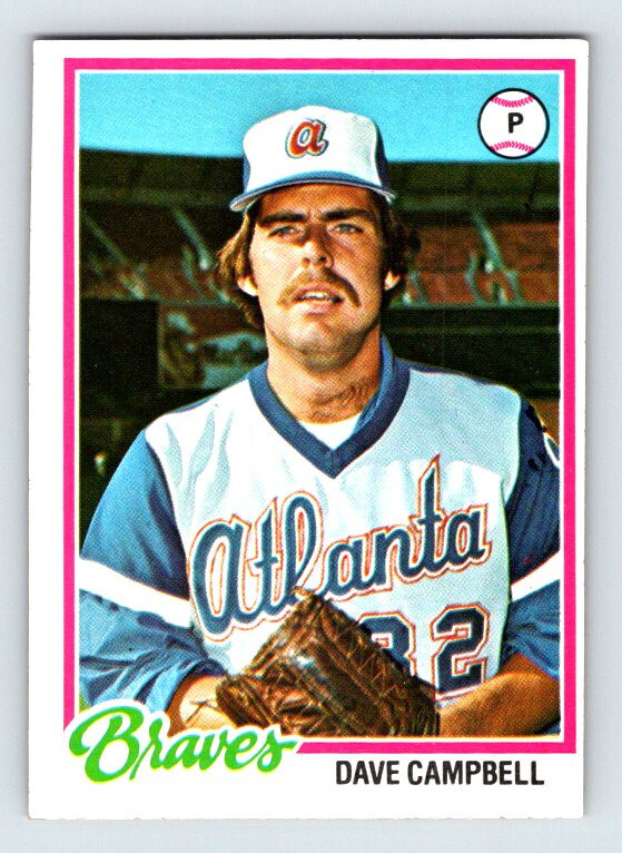 DAVE CAMPBELL Atlanta Braves 1978 Topps Baseball Card B190 | eBay