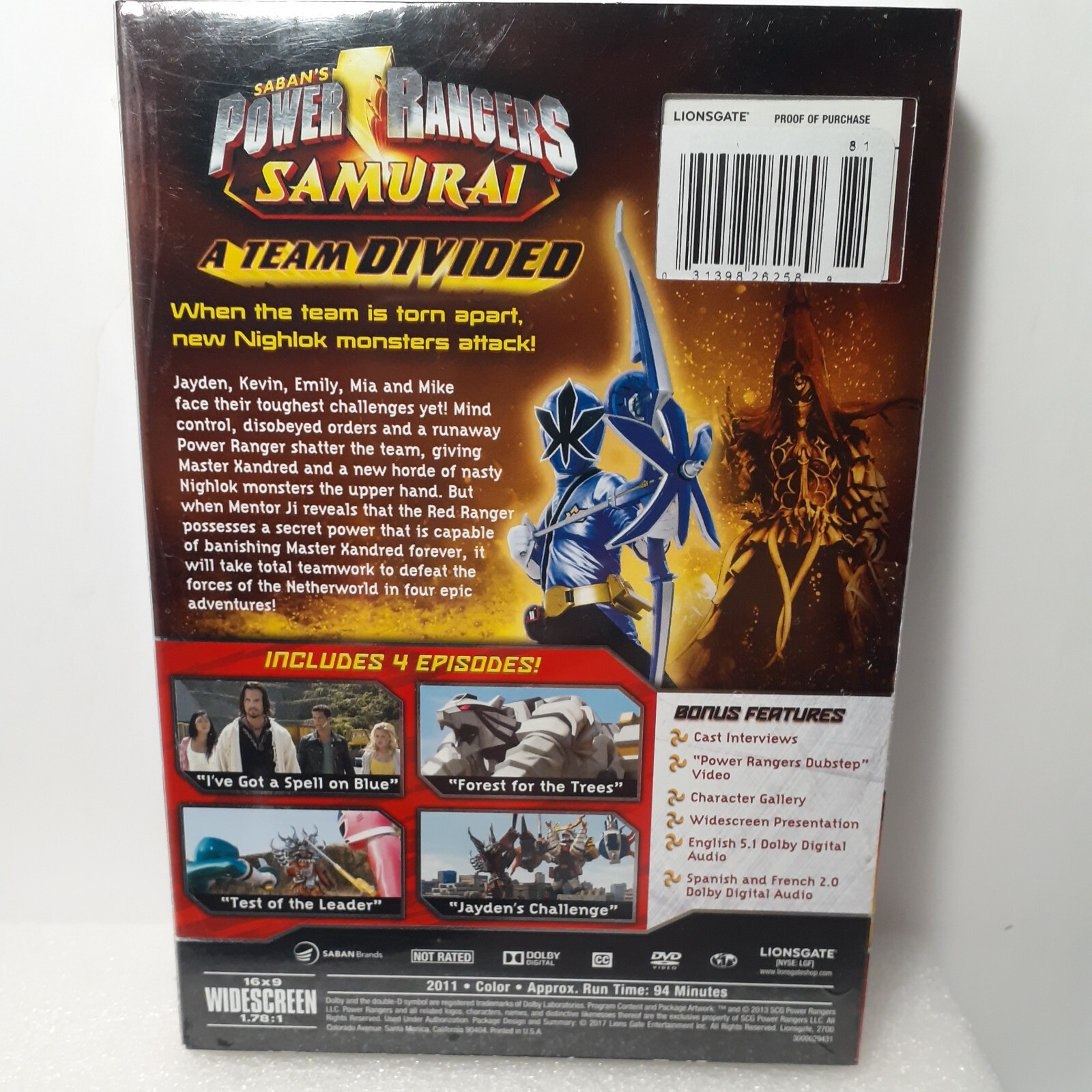 Power+Rangers+Samurai%2C+Vol.+3%3A+A+Team+Divided+%28DVD%2C+2013%29 for ...