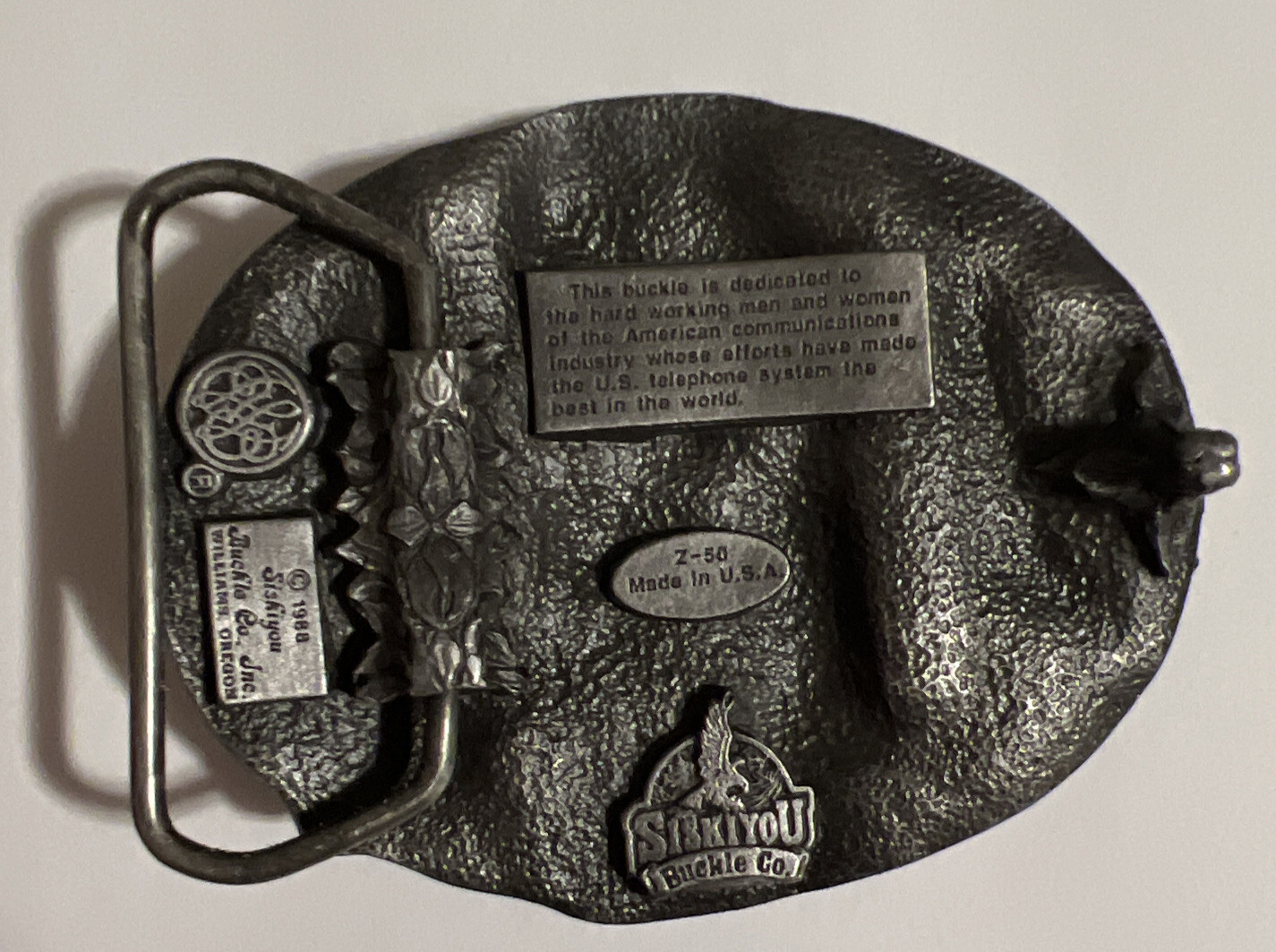 Siskyou Telephone Lineman Belt Buckle / Vintage 1988 / American ...