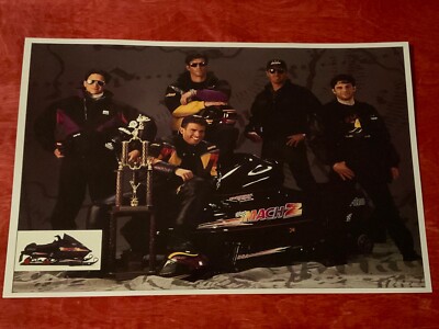 🏁 ‘95 SKI-DOO Formula Mach Z Snowmobile Poster vintage sled TROPHY ⚫️🟡🟣 ...