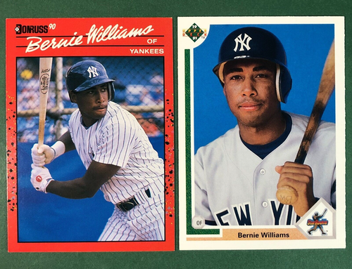 1990 Donruss & 1991 Upper Deck Bernie Williams Rookie Card LOT #11 #689 ...