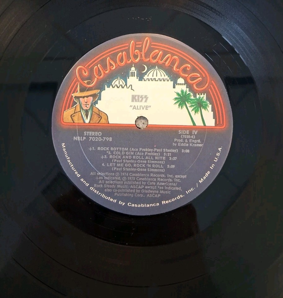 KISS Alive [Robert Ludwig RL] Vinyl First Press Bogart Hype NBLP 7020 ...