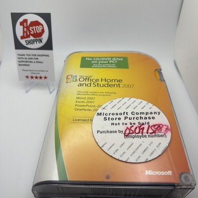 Microsoft MS Office Home and Student 2007 Word Excel PowerPoint OneNote ...