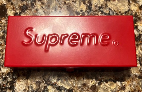 Supreme Box Logo Small Red Metal Storage Box Authentic Ships Same Day ...