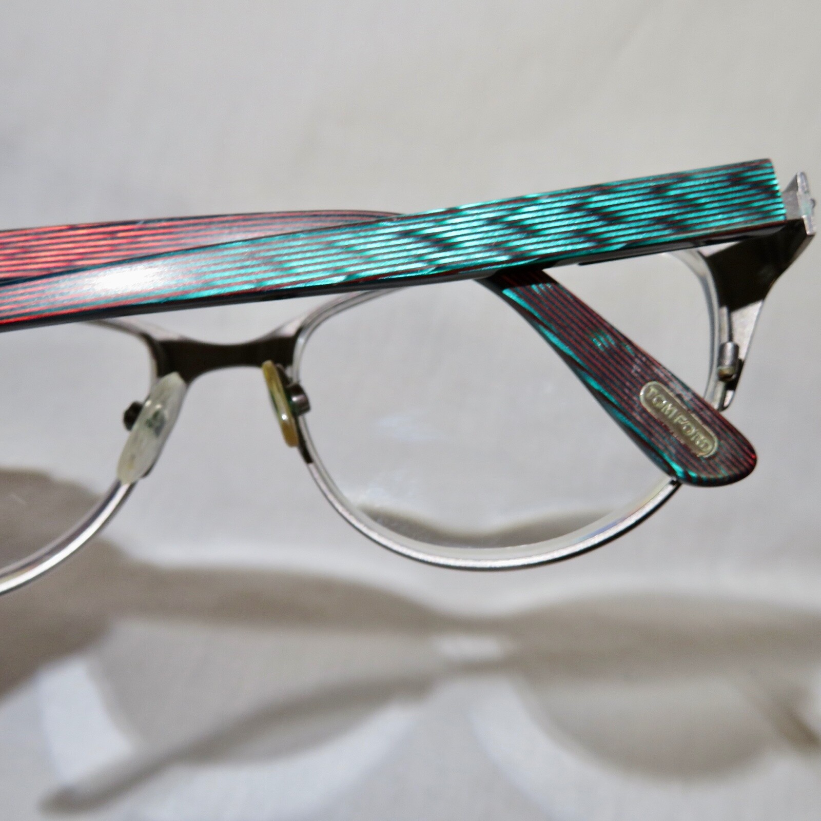 TOM FORD, Italy TF 5318 Eyeglasses 53-17-135, Green metal and ...