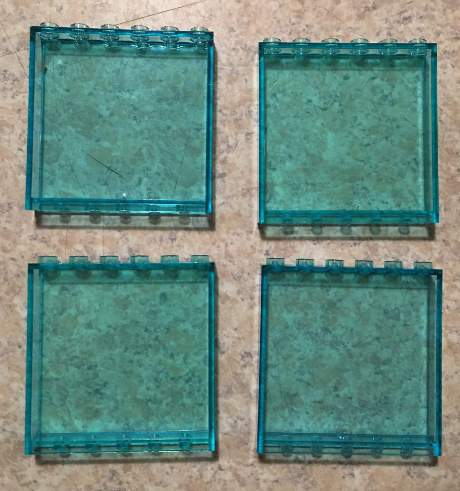 Lego 60581 Window Panel 1x4x3 with Side Supports -Trans Light Blue - 4 ...