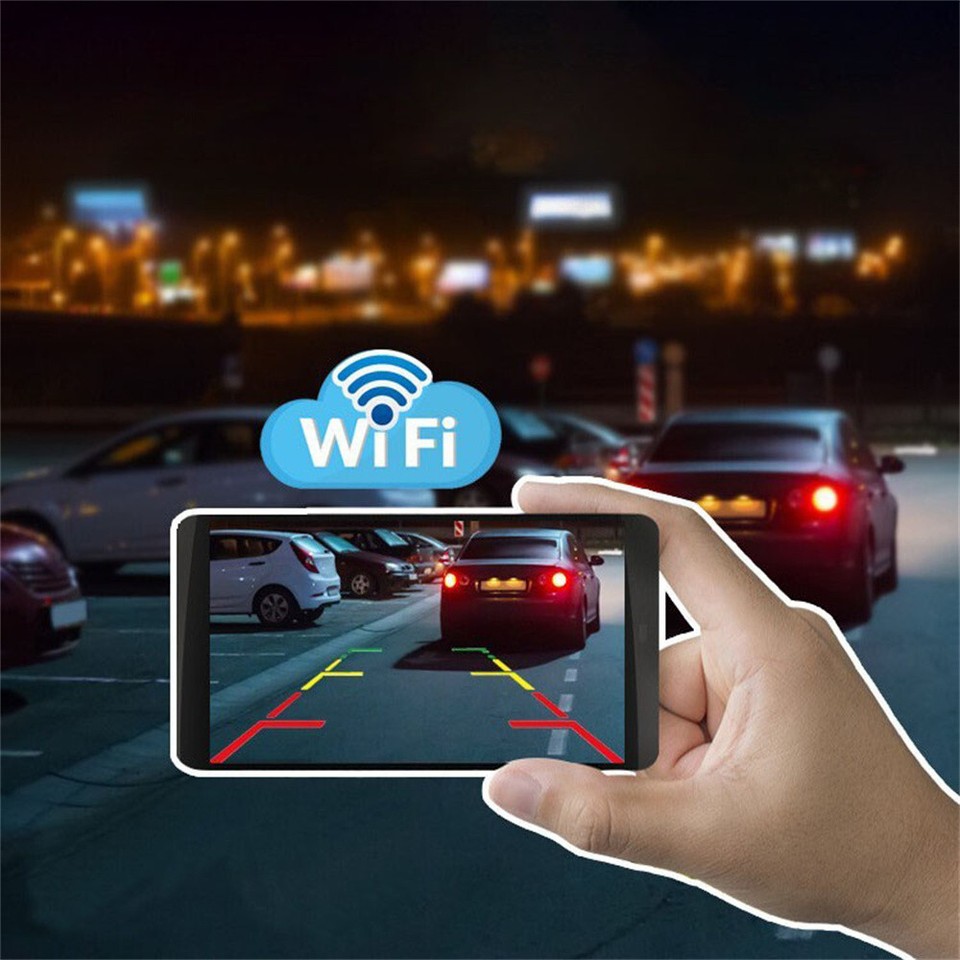 WiFi Car Wireless Backup Camera 720P Night Vision Car Paking Rear/Front ...