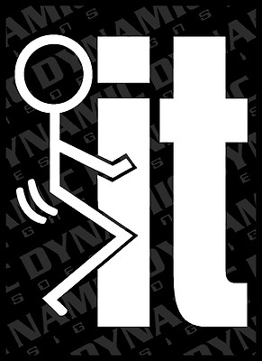 Large F*ck it sticker adult humor JDM Euro drift funny vinyl car window ...