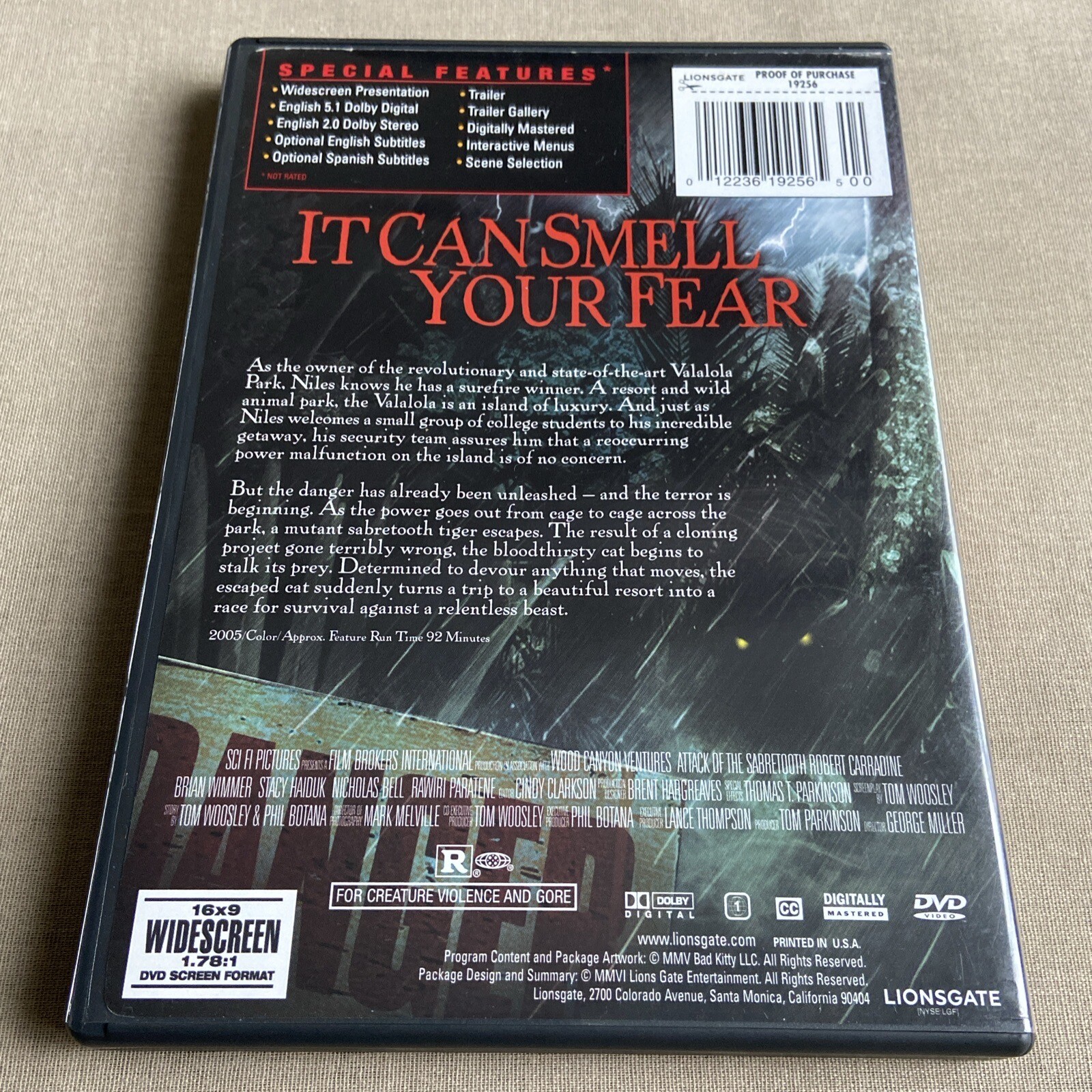 Attack of the Sabretooth (DVD 2005) Sci-Fi Horror George Miller Robert ...