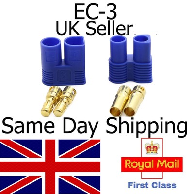 EC3 Connectors Plugs - Pairs Male Female- Battery lipo ESC Quad Drone ...