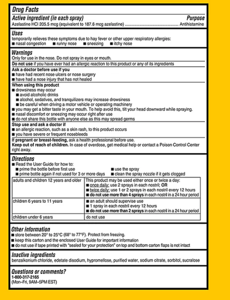 Astepro Allergy Nasal Spray 3pk 120mL Each Antihistamine 24Hr Adult ...