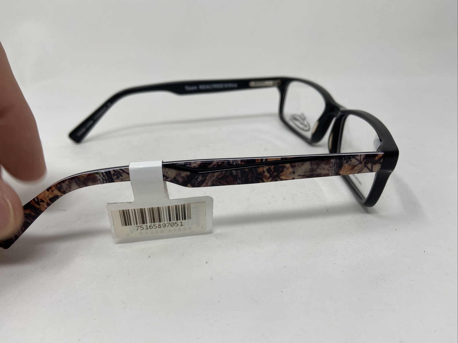 TEAM REALTREE T129 BLACK CAMO 53/17/140 FLEX HINGE EYEGLASSES FRAME ...