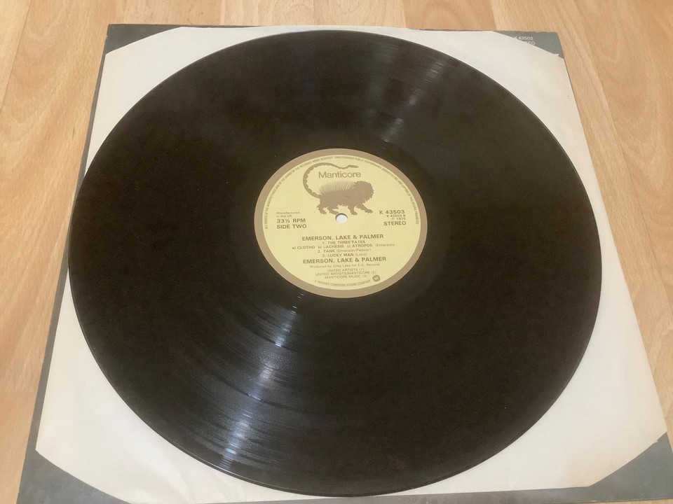 Emerson Lake and Palmer Self Titled Vinyl Record EX/VG K43503 1970 A1 ...