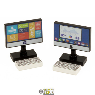 Computers Pack of two | monitor keyboard Mac PC | Custom kit made with ...