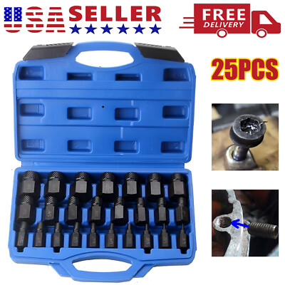 Stripped Bolt Extractor Impact Socket Set 25 PCS Damaged Bolt Remover ...