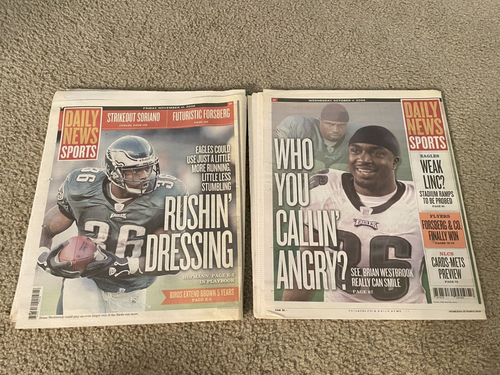 PHILADELPHIA NEWSPAPER DAILY NEWS LOT 2006 PHILAELPHIA EAGLES BRIAN ...
