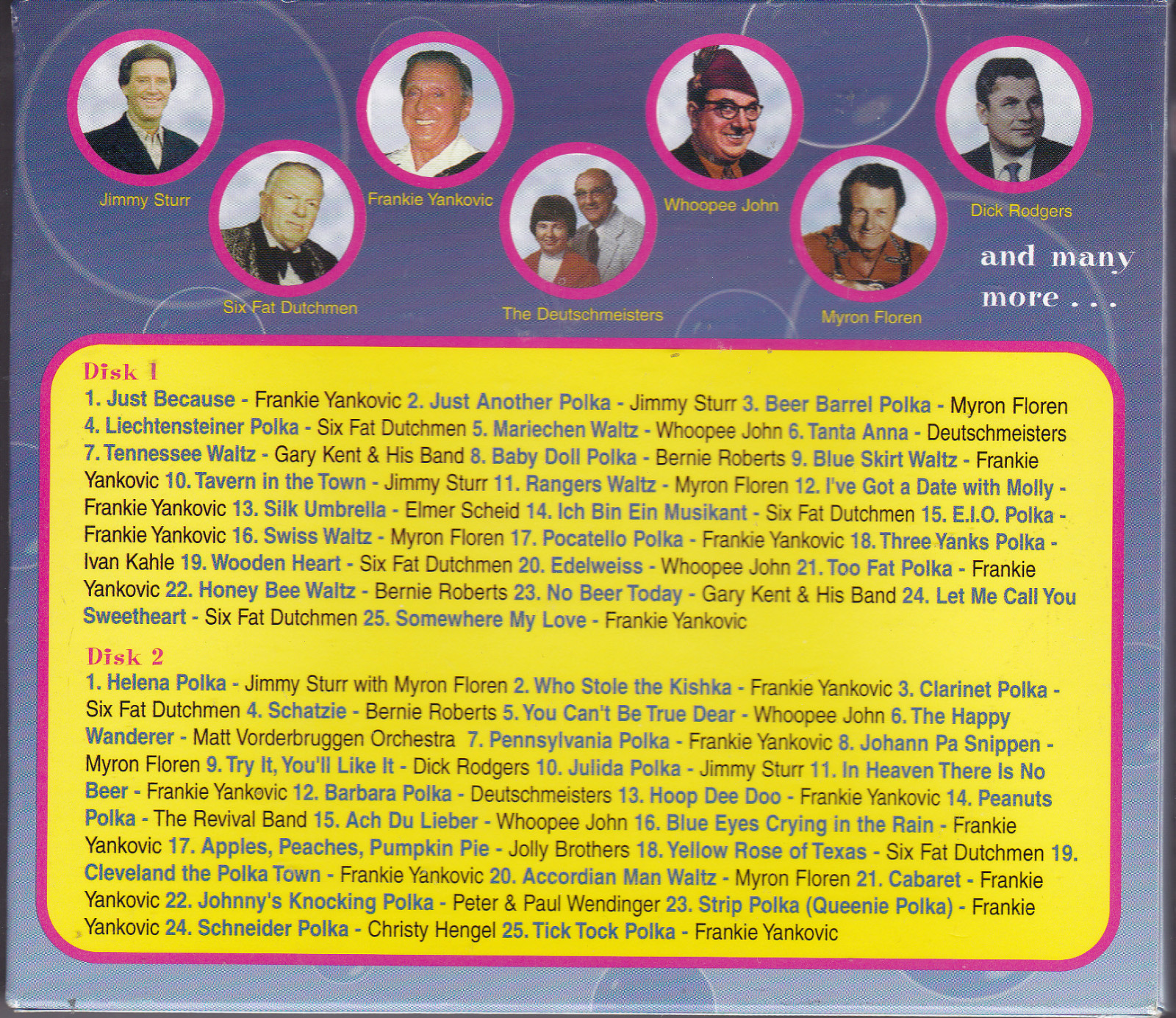 COFFRET 2 CDs 50T BEST OF POLKA JIMMY STURR/FRANKIE YANKOVIC/MYRON ...