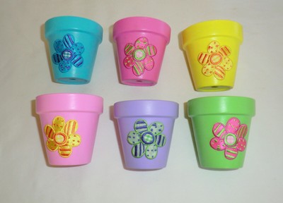 6 Pcs Small Mini Clay Pots 2.5'' Terracotta Painted Pot Clay Ceramic ...