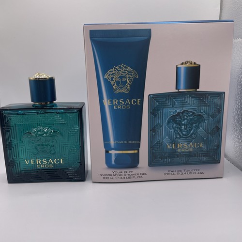 VERSACE EROS 2PC SET 3.4 OZ EDT SPRAY ONLY. FOR MEN 2019 BATCH NEW | eBay