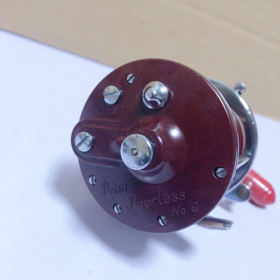 Penn Peerless No.9 Double-Axis Reel Pen Boat Fishing Old Working Number ...