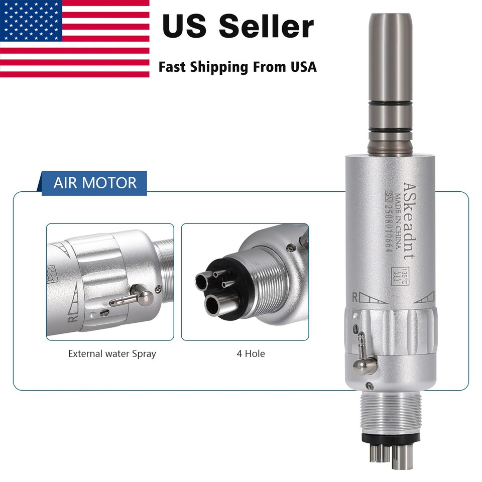 dental Contra Angle Straight Handpiece Air Motor 2/4H Micromotor for ...