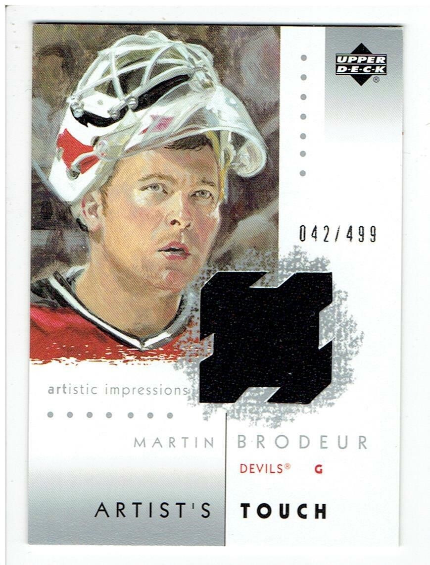 Martin Brodeur 2002-03 UD Artistic Impressions Artist's Touch Jerseys # ...