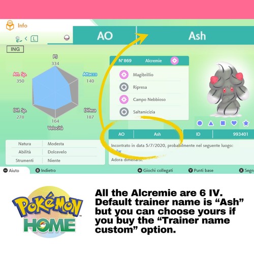 All Alcremie Pokémon HOME Complete Collection All the 63 forms Shiny ...