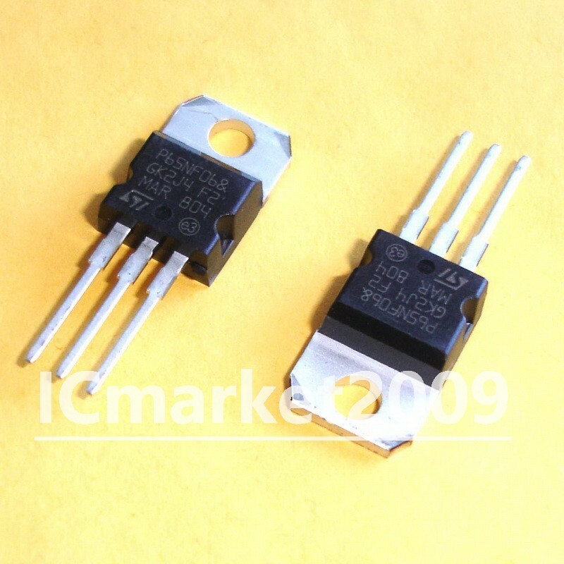 10 PCS STP65NF06 TO-220 P65NF06 65NF06 N-Channel MOSFET Transistor Chip ...
