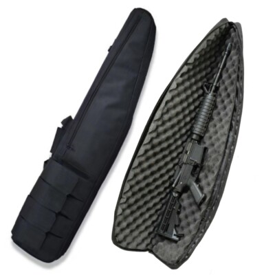 Soft Rifle Case Tactical Black Scoped Rifle Soft Padded Gun Bags RANGE ...