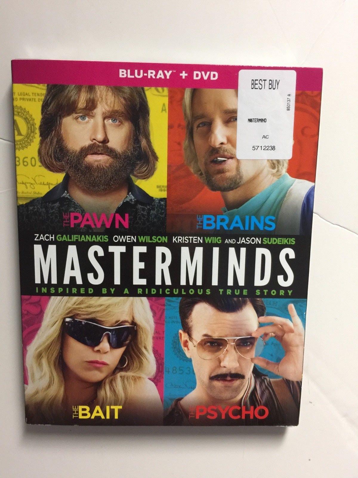 Masterminds (Blu-ray/DVD, 2017, 2-Disc Set) NEW w/slipcover Out of ...