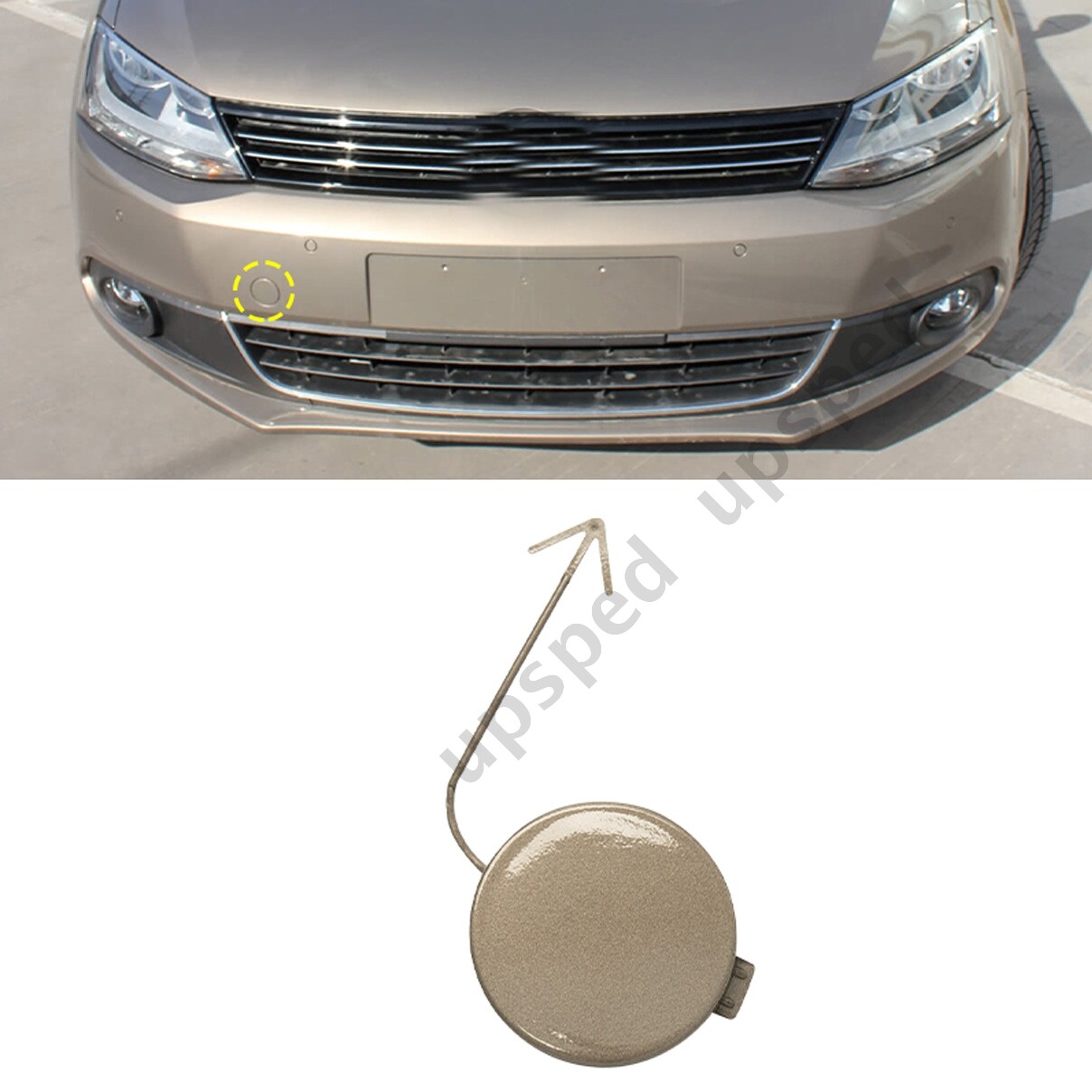 Front Bumper Towing Tow Hook Hole Eye Cover Cap For VW Jetta 2011-2014 ...
