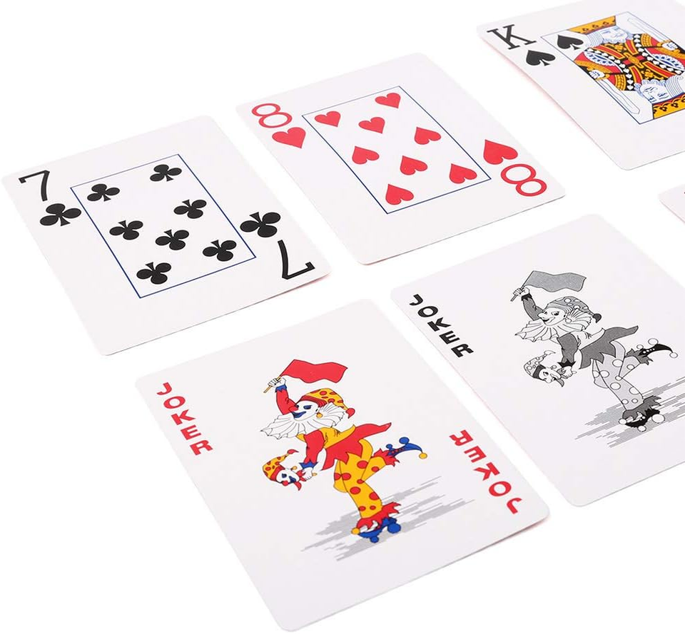 Playing Cards, Large Print, 12 Decks of Cards (6 Black 6 Red), Jumbo ...