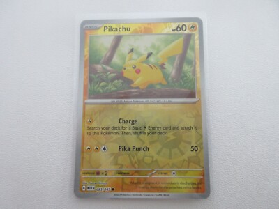 Pikachu Reverse Holo 151 Pokemon Card NM | eBay