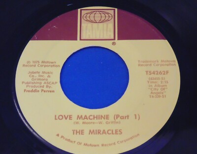 The Miracles - Love Machine - Parts 1 & 2 - 45 RPM - VG+ to Exc | eBay