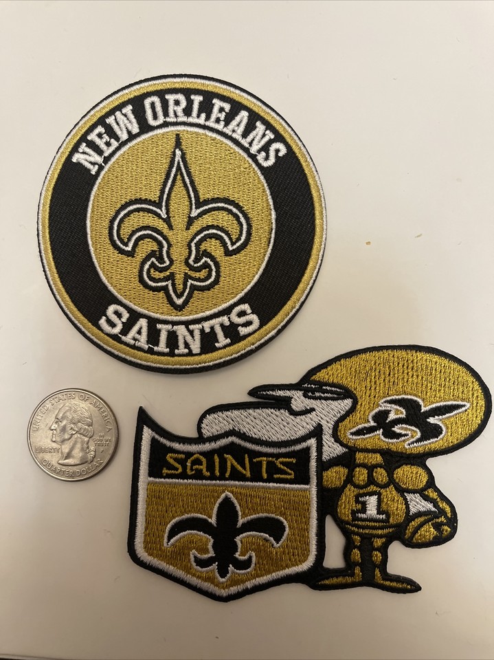 (2) NEW ORLEANS SAINTS embroidered vintage Iron on Patches Patch lot 3. ...