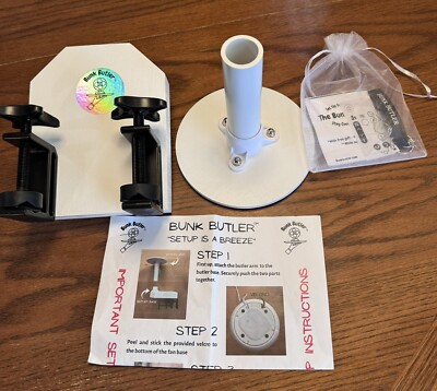 Bunk Butler Woozoo fan stand/ clip for lofted dorm beds. New never used ...
